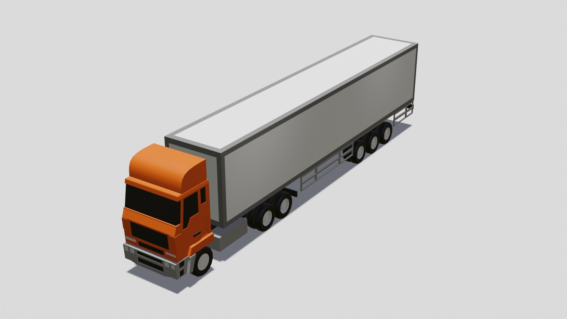 Container truck mock up low poly 3D model - TurboSquid 2044763