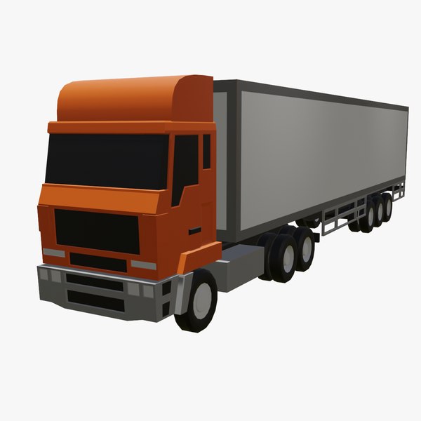 Container truck mock up low poly 3D model - TurboSquid 2044763
