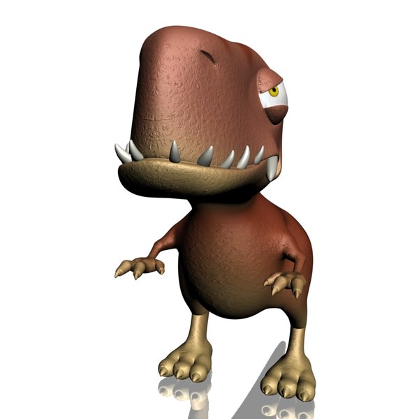 3ds cartoon t-rex rigged