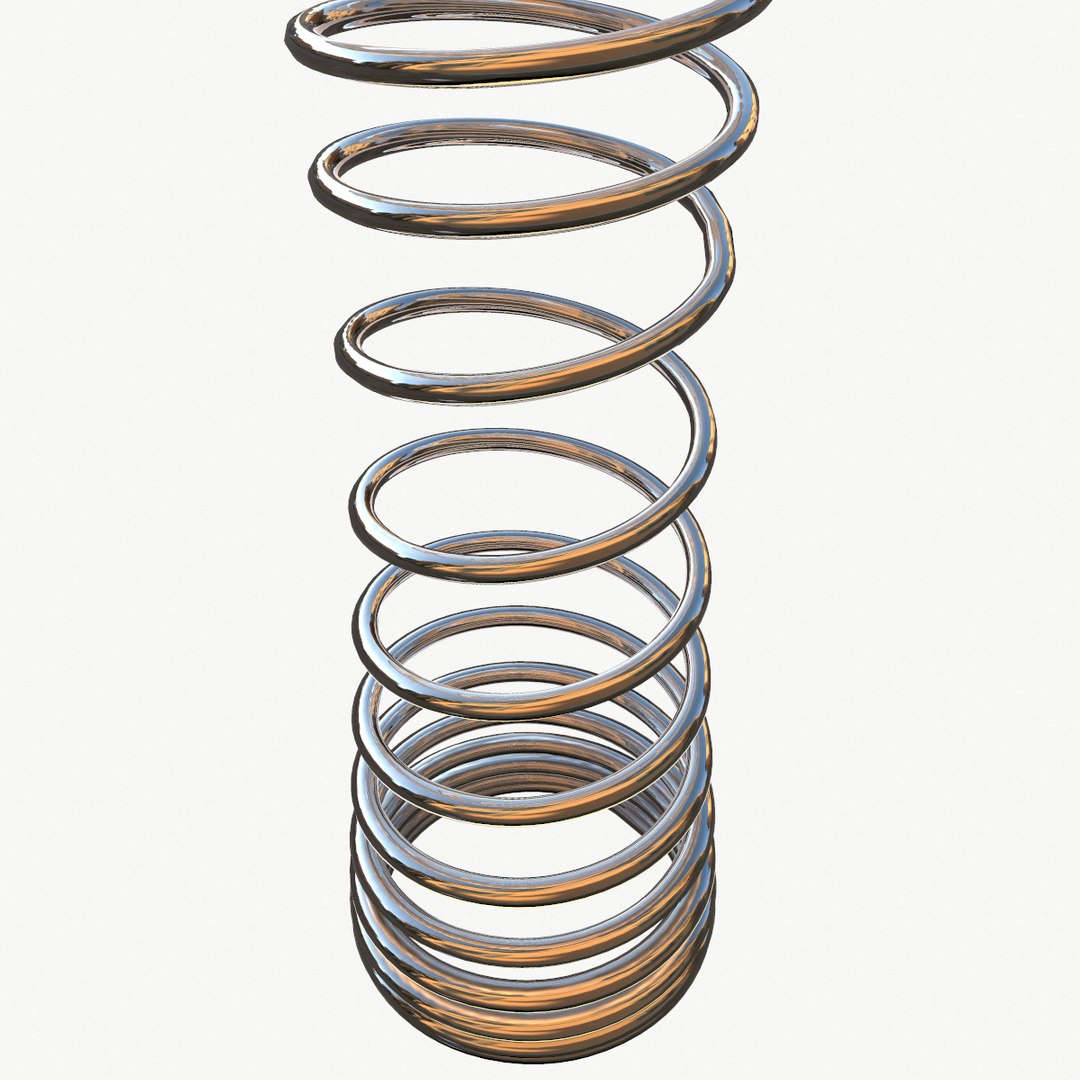 Metal spiral spring model - TurboSquid 1410308