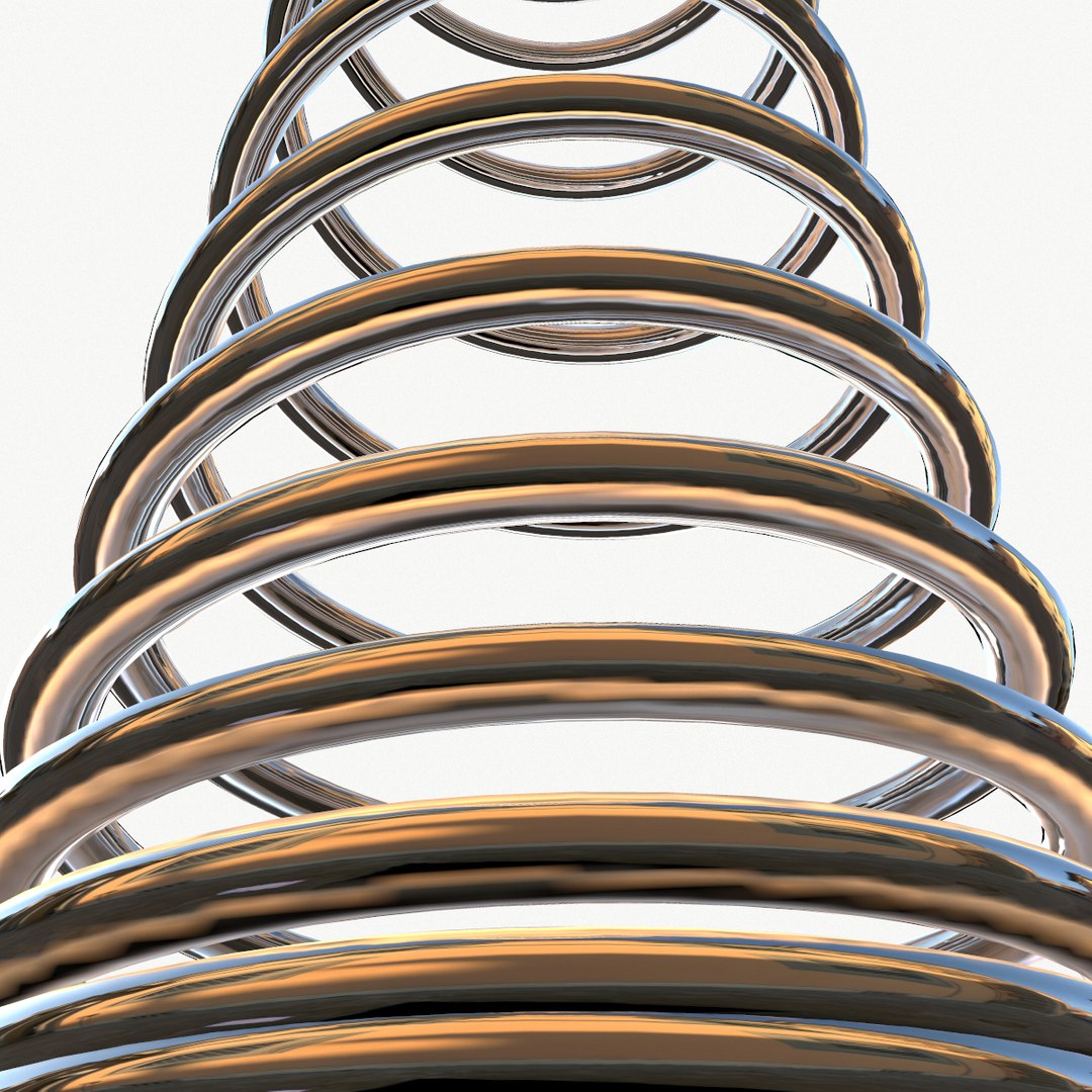 Metal spiral spring model - TurboSquid 1410308