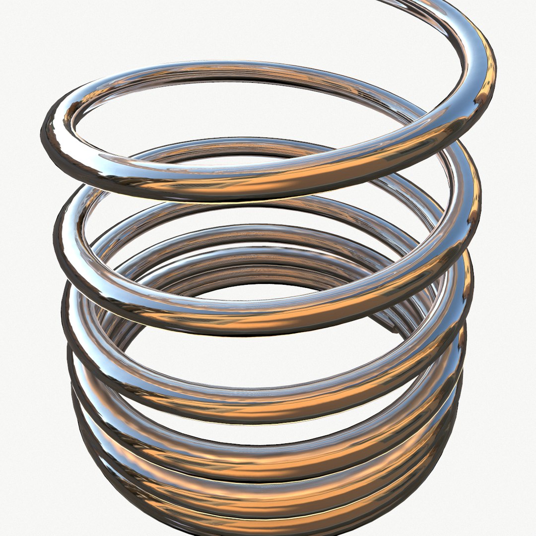 Metal spiral spring model - TurboSquid 1410308