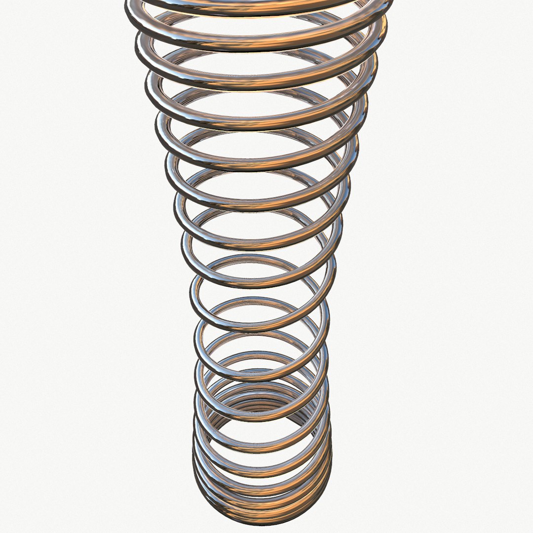 Metal spiral spring model - TurboSquid 1410308