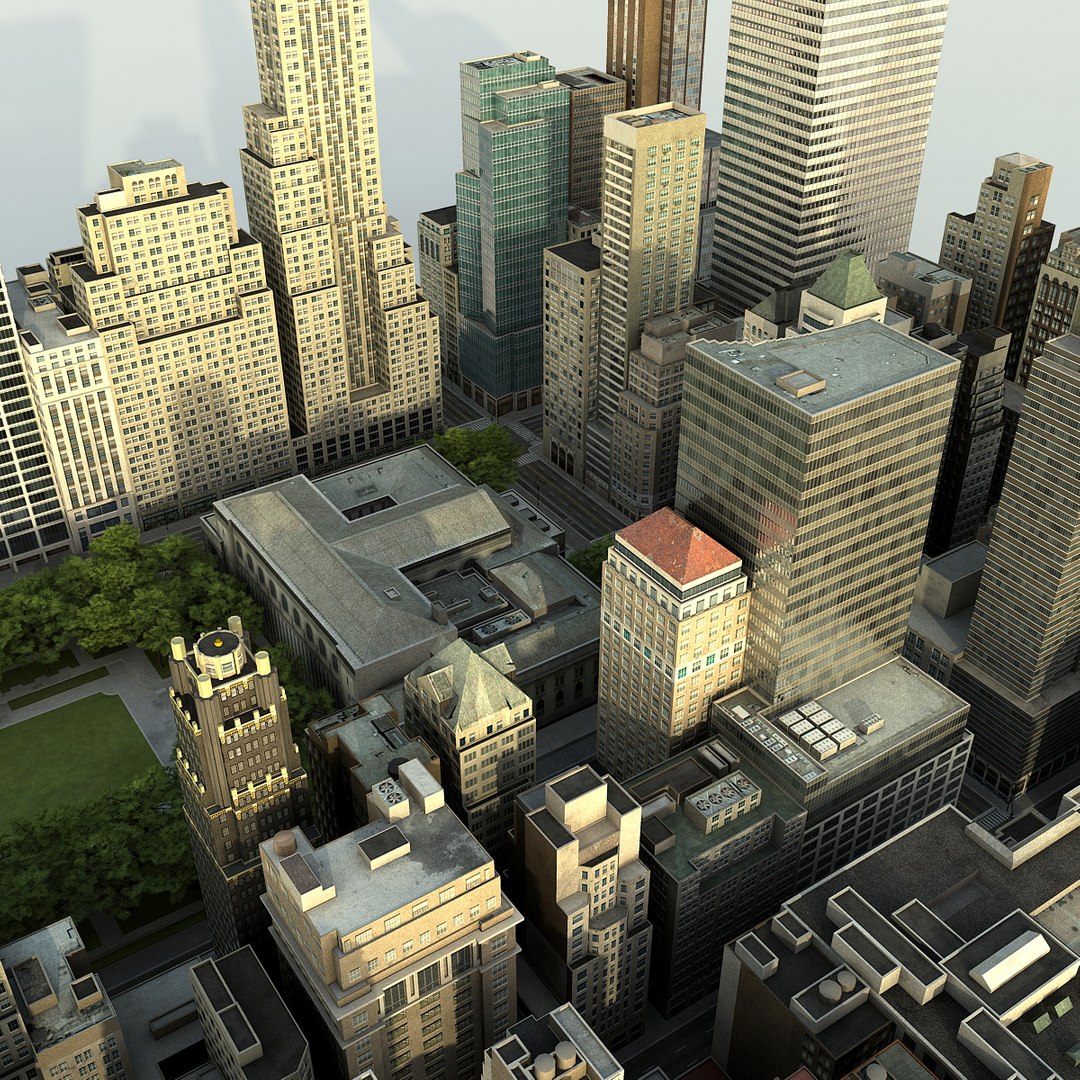 3d Model Manhattan District 03 City