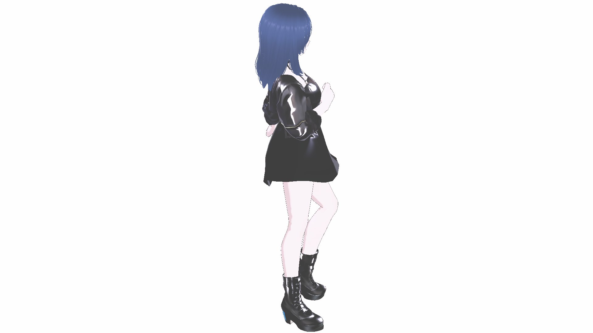 Blue Hair Baddie Fully Rigged 3D Model 3D - TurboSquid 2400338