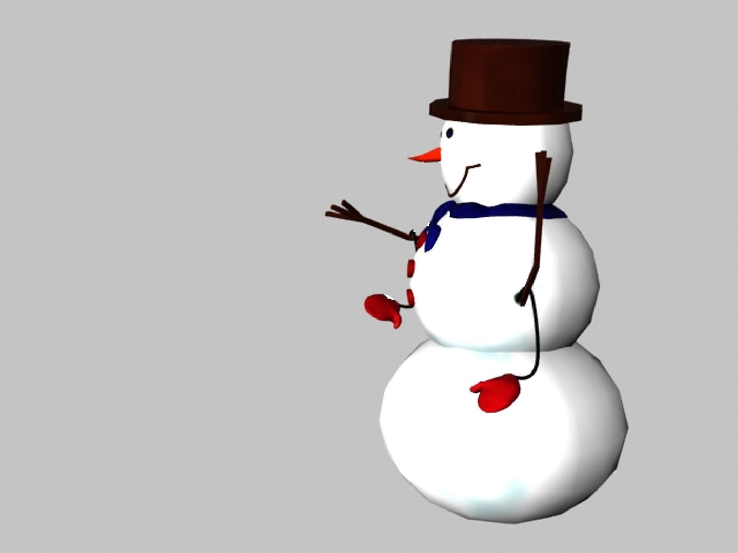 3d snow snowman model