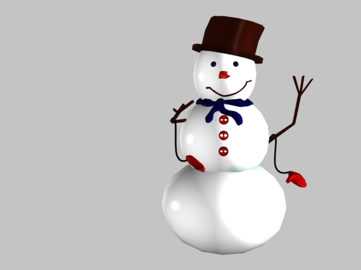 3d snow snowman model