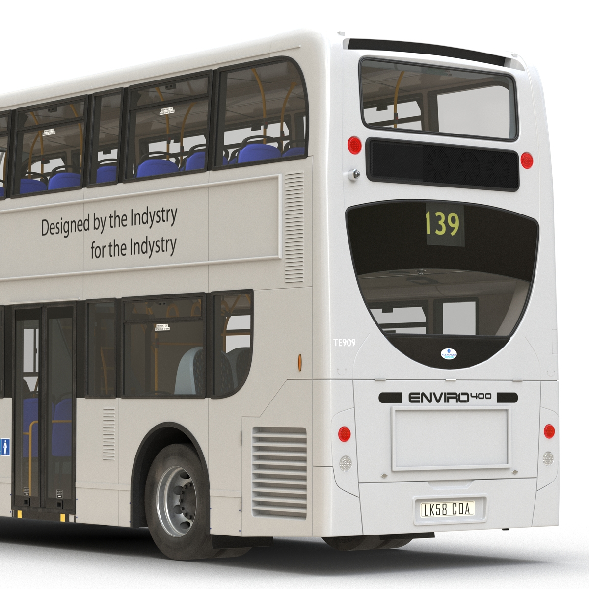 alexander dennis bus enviro400 3d model