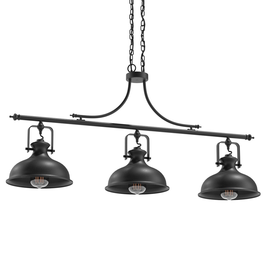 modelo 3d Waynetown 3 Light Kitchen Island Dome Pendant - TurboSquid ...