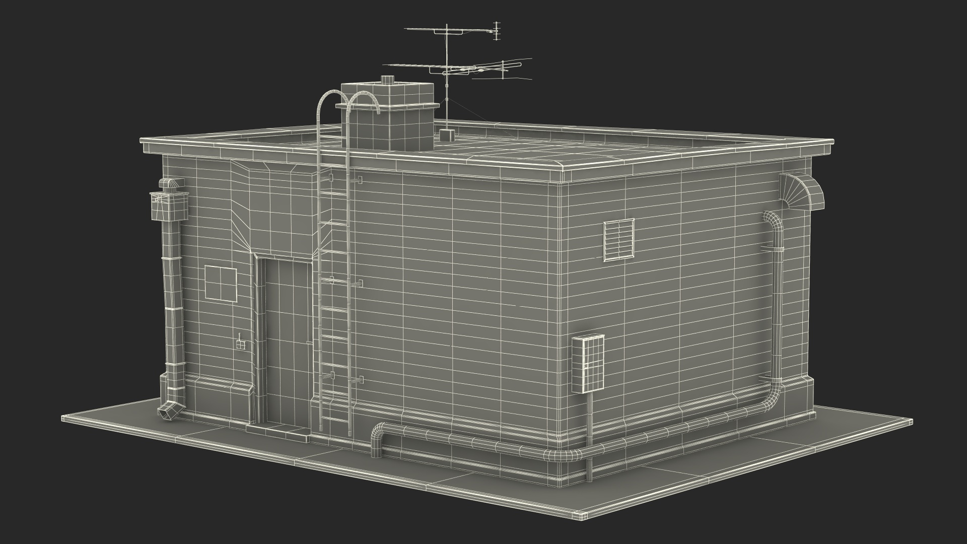 3D Model Rooftop Entrance - TurboSquid 2198540