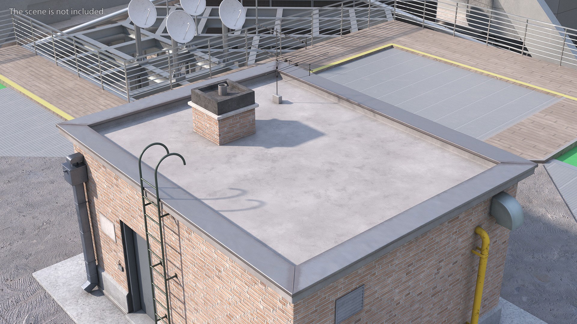 3D Model Rooftop Entrance - TurboSquid 2198540