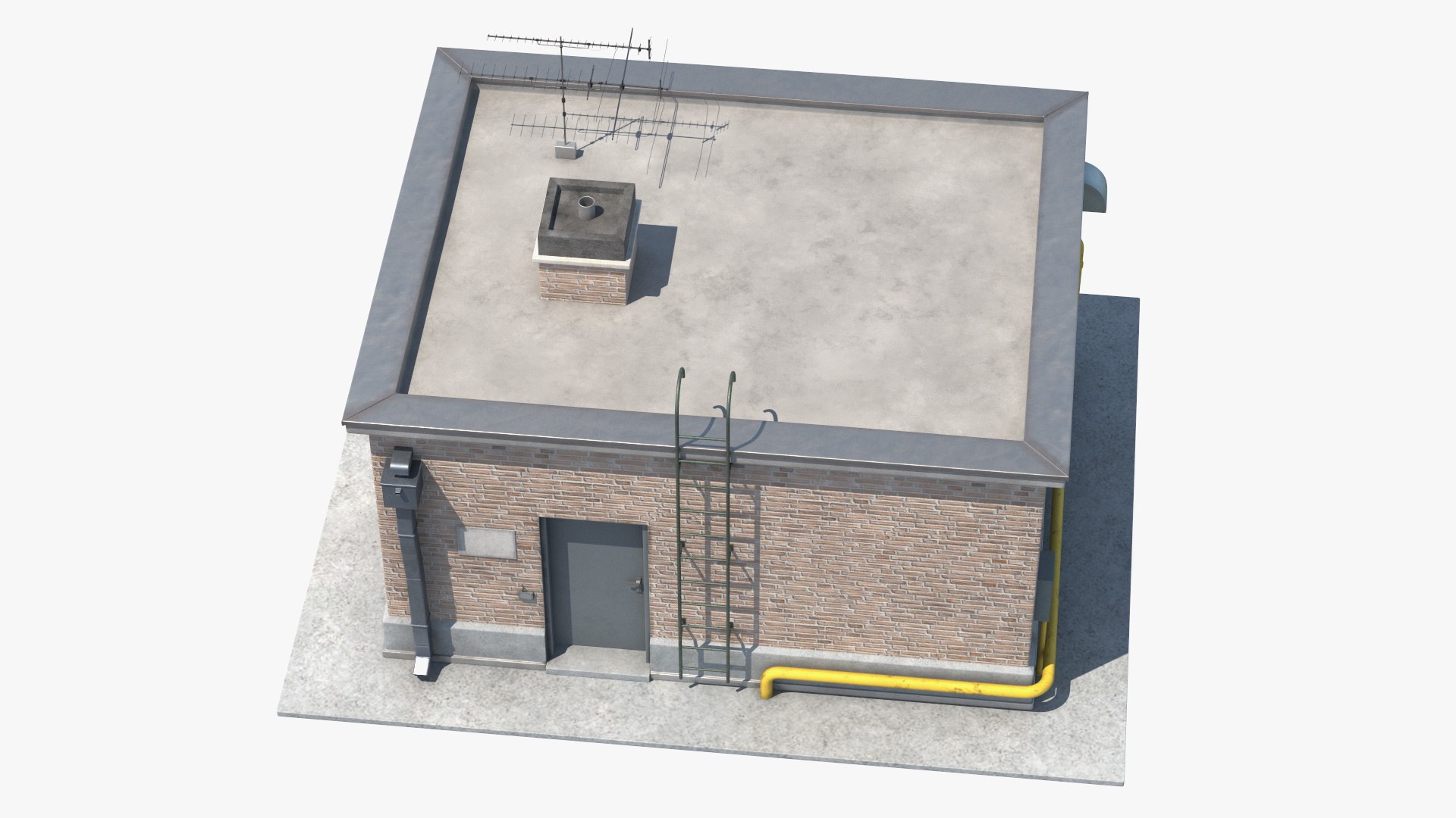 3D Model Rooftop Entrance - TurboSquid 2198540