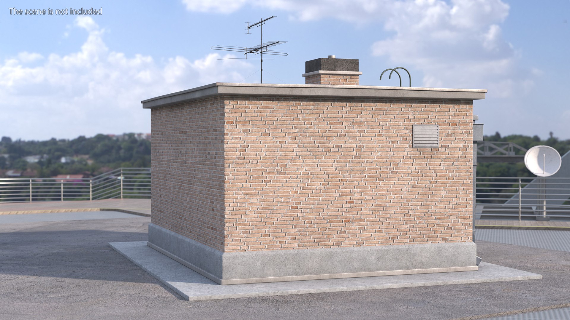 3D Model Rooftop Entrance - TurboSquid 2198540