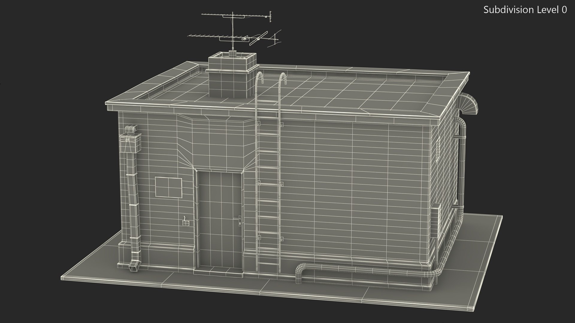 3D Model Rooftop Entrance - TurboSquid 2198540