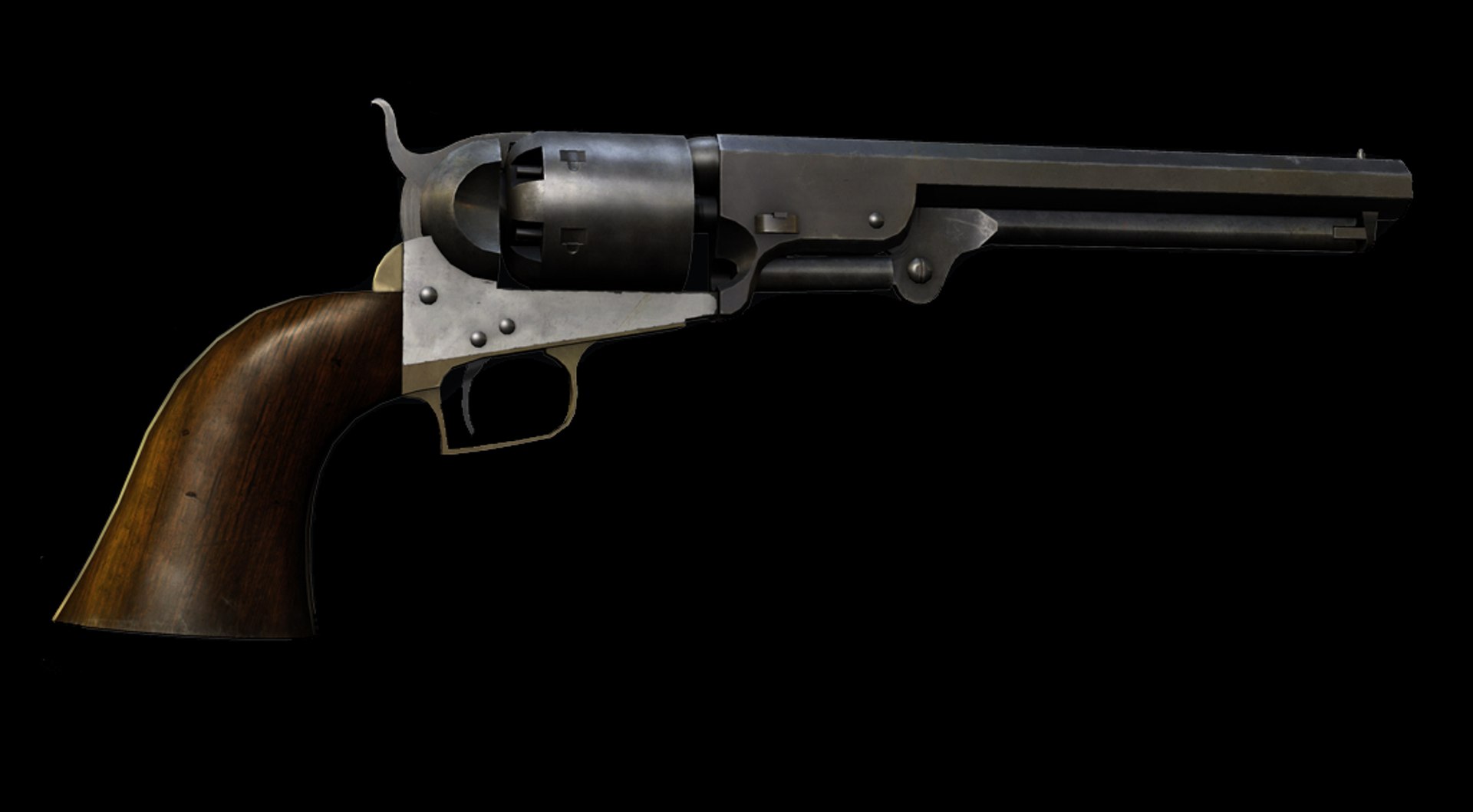 3ds Max Colt 1851 Navy Revolver