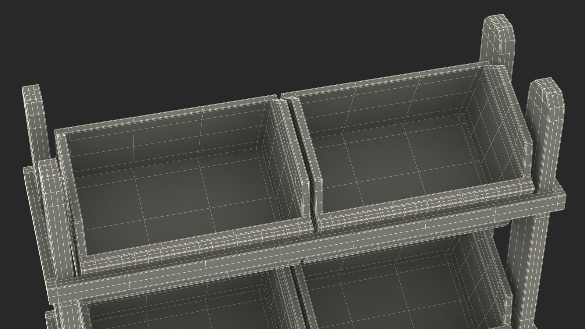 3D Wooden Display Stand With Crates Model - TurboSquid 2284093