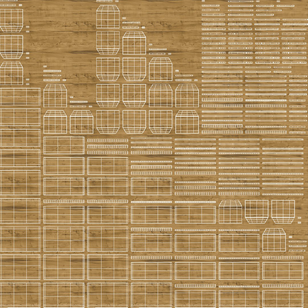 3D Wooden Display Stand With Crates Model - TurboSquid 2284093