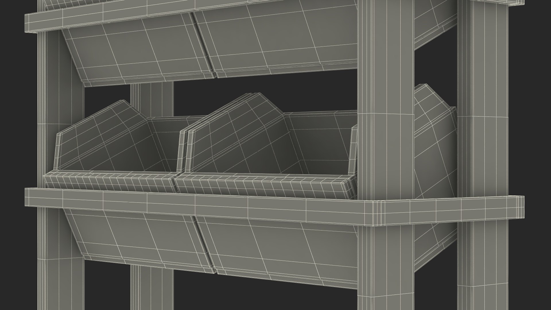 3D Wooden Display Stand With Crates Model - TurboSquid 2284093