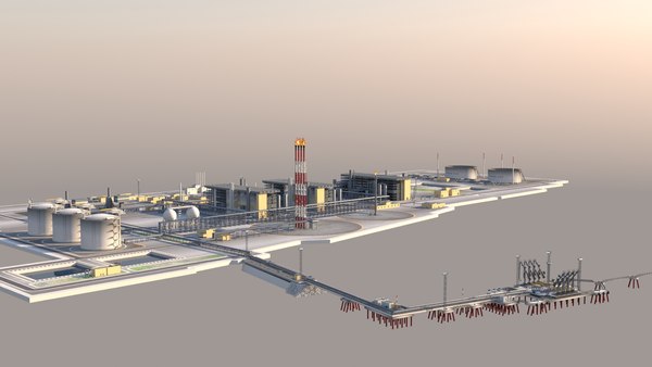 Lng plant oil terminal 3D model - TurboSquid 1712198