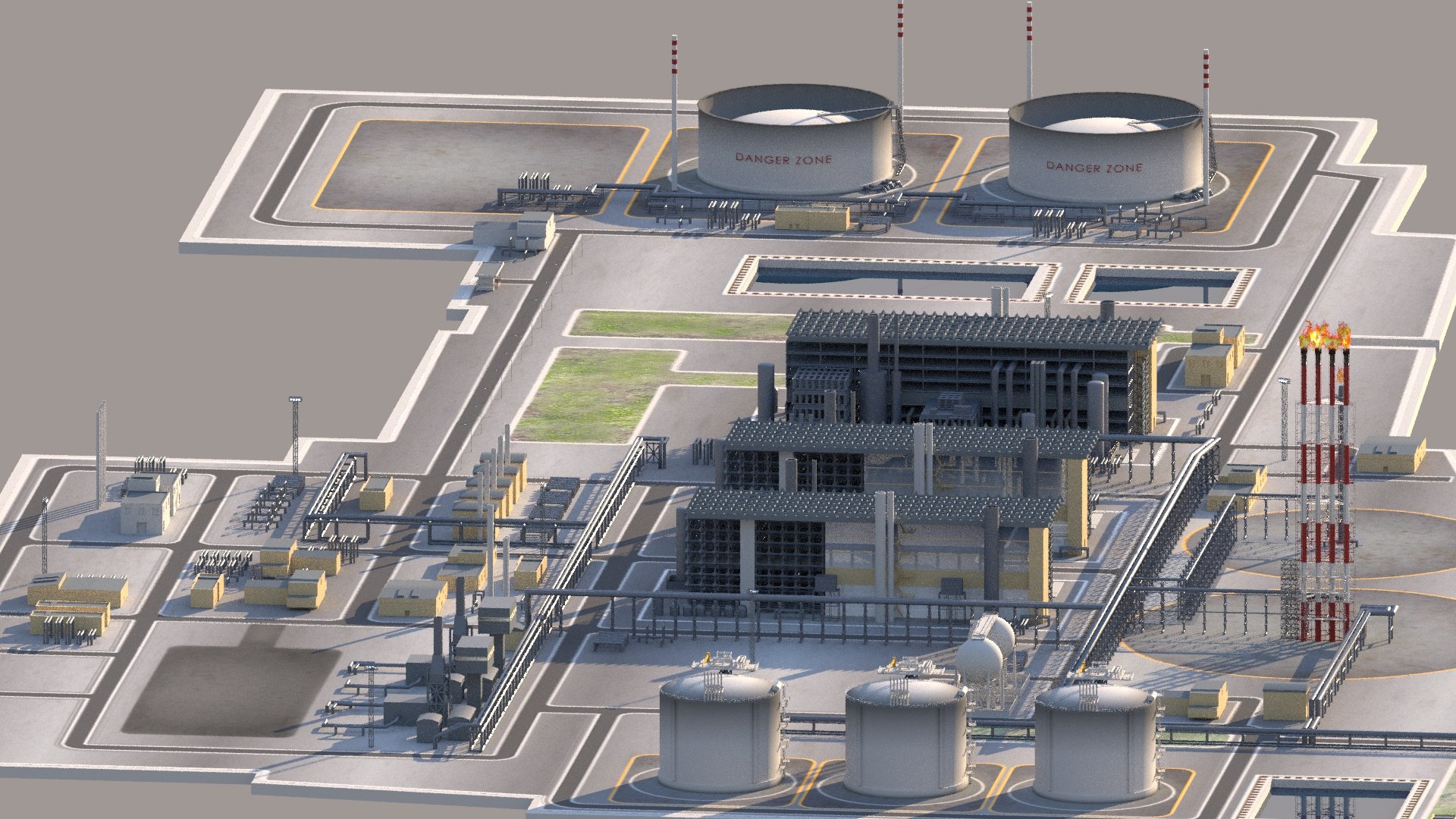Lng Plant Oil Terminal 3D Model - TurboSquid 1712198
