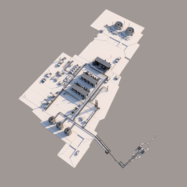 Lng plant oil terminal 3D model - TurboSquid 1712198