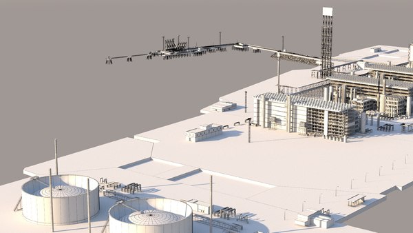 Lng plant oil terminal 3D model - TurboSquid 1712198