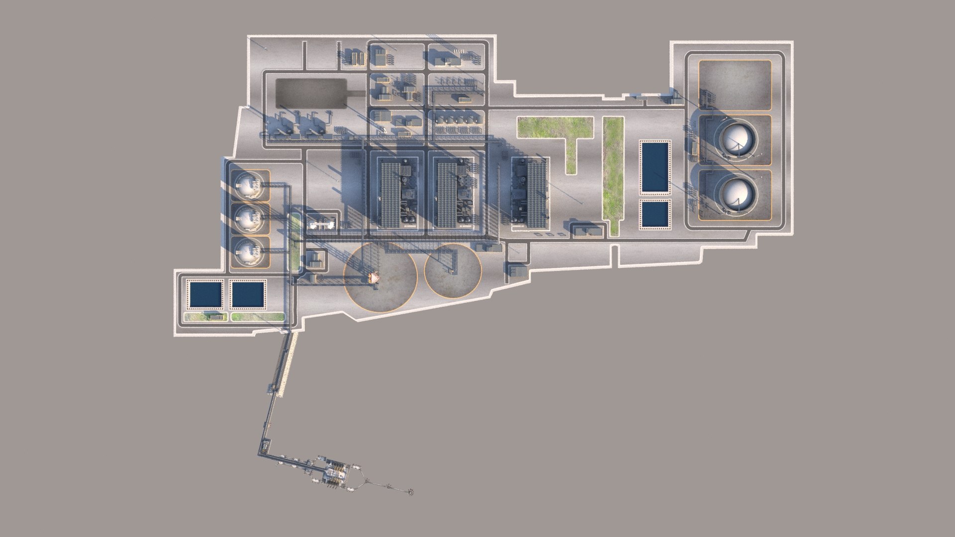 Lng Plant Oil Terminal 3D Model - TurboSquid 1712198