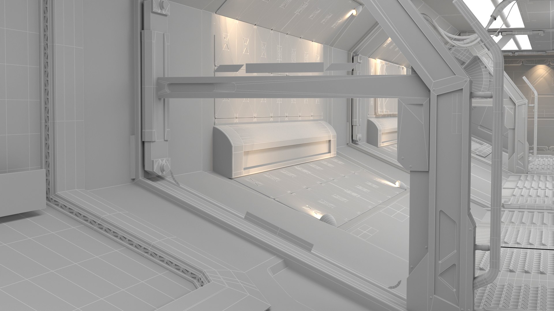 3D Sci Fi Corridor Modular Detailed - TurboSquid 2178668