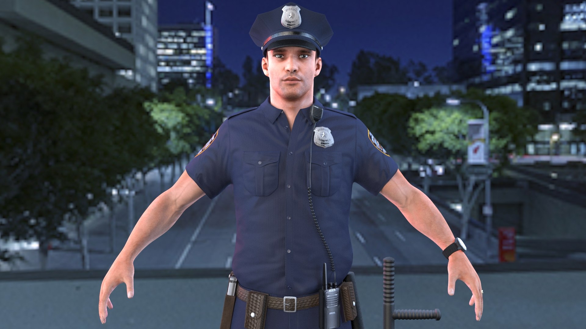 3D Model Police Officer 2020 Pbr - TurboSquid 1571100