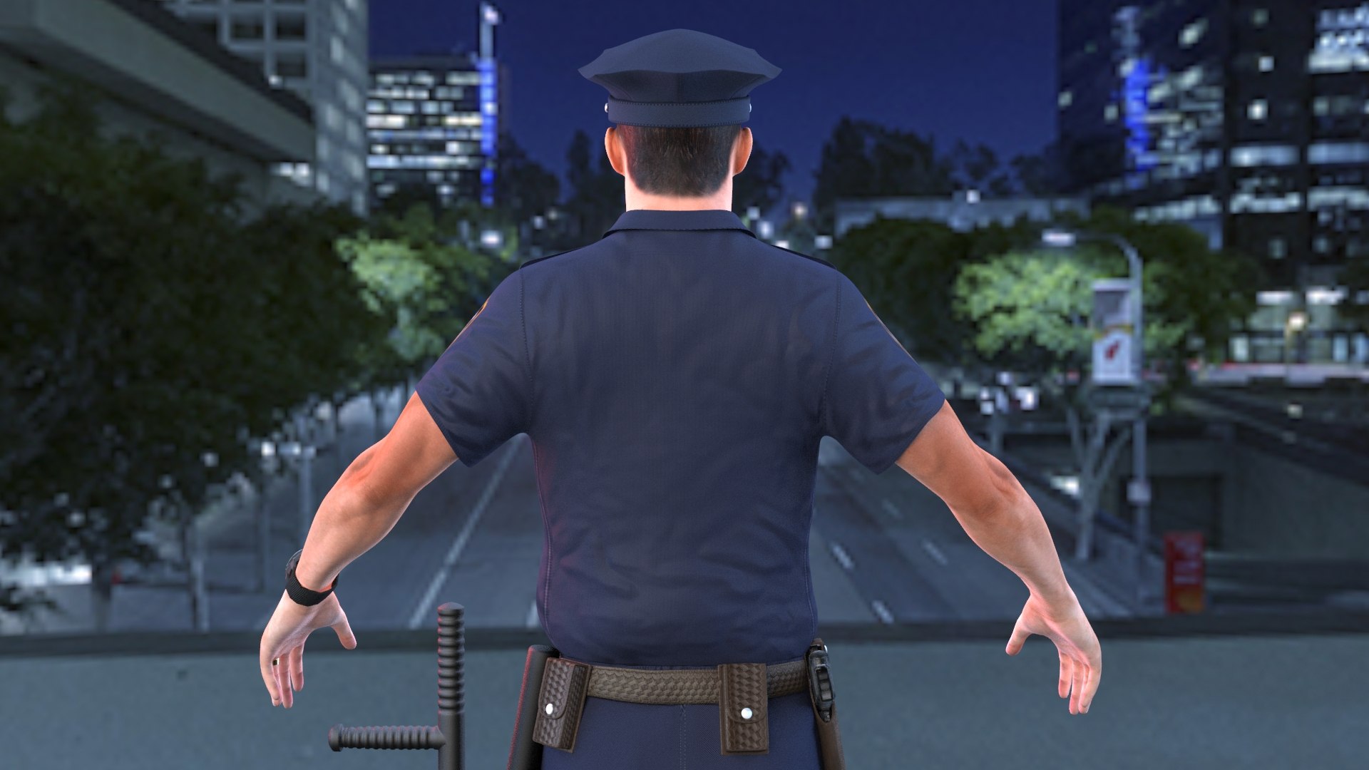 3D Model Police Officer 2020 Pbr - TurboSquid 1571100