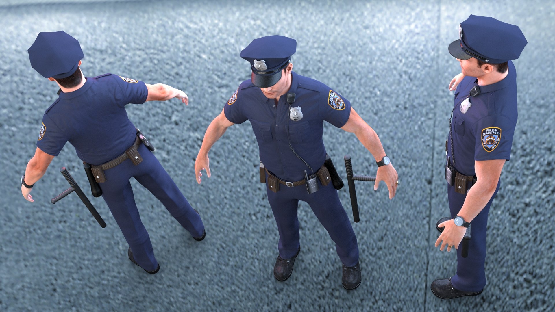3D Model Police Officer 2020 Pbr - TurboSquid 1571100
