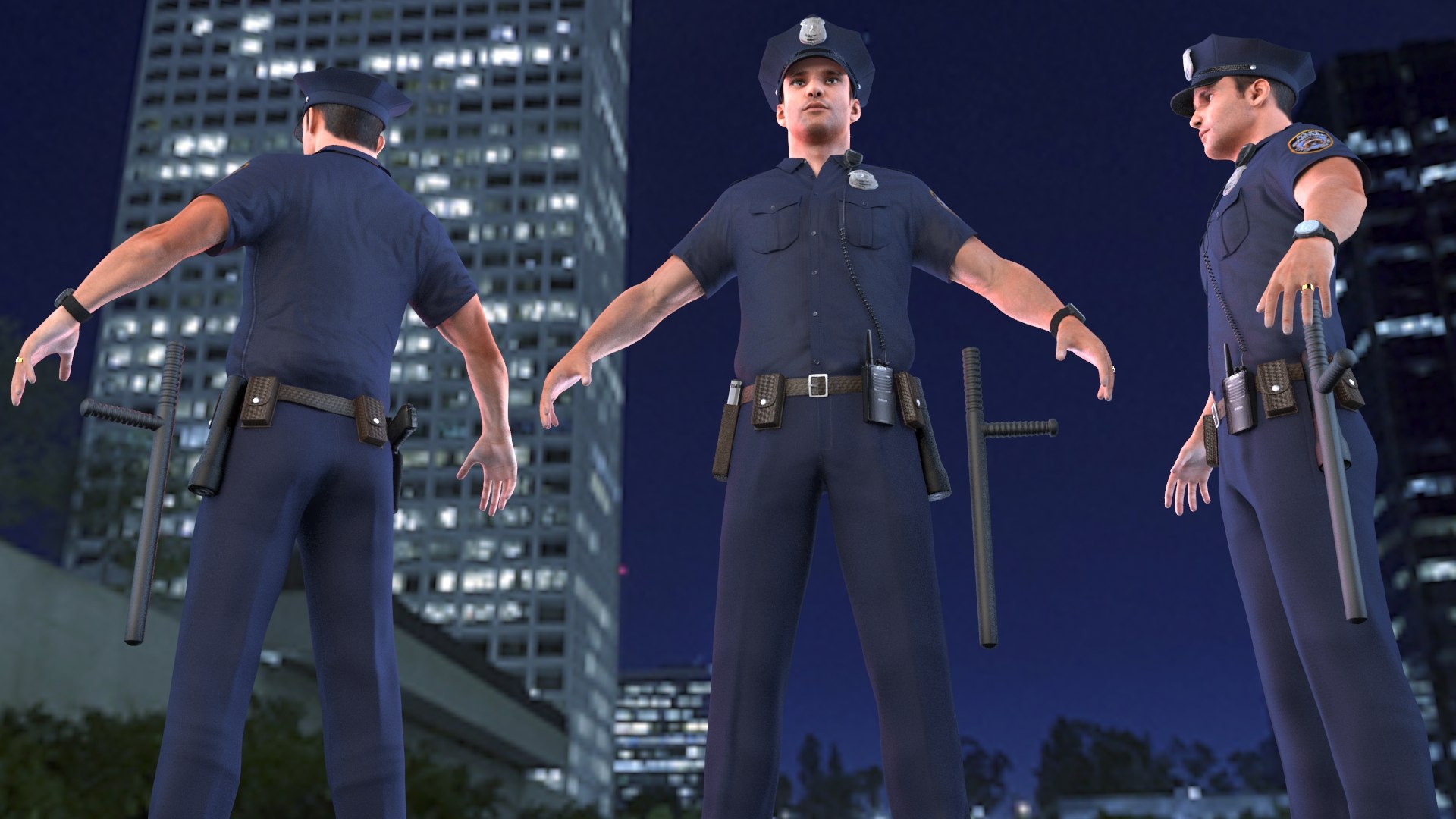 3D Model Police Officer 2020 Pbr - TurboSquid 1571100