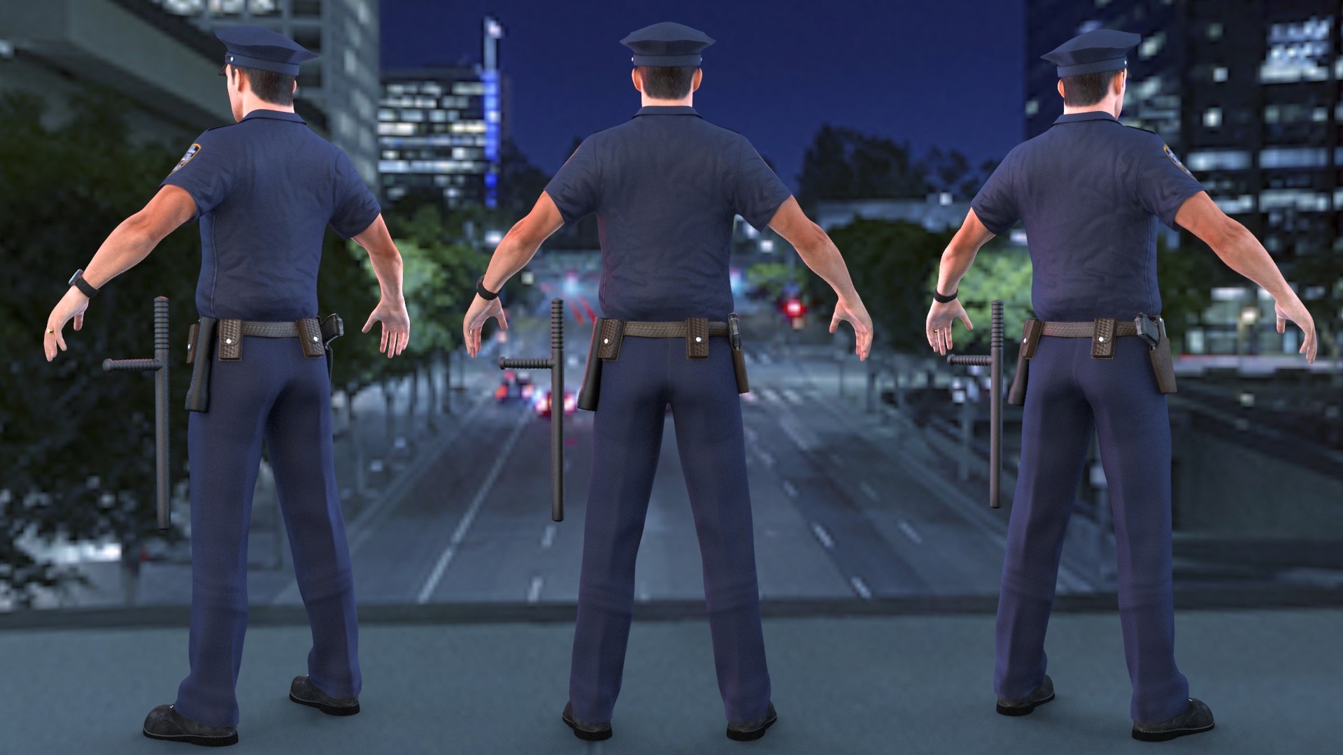 3D Model Police Officer 2020 Pbr - TurboSquid 1571100