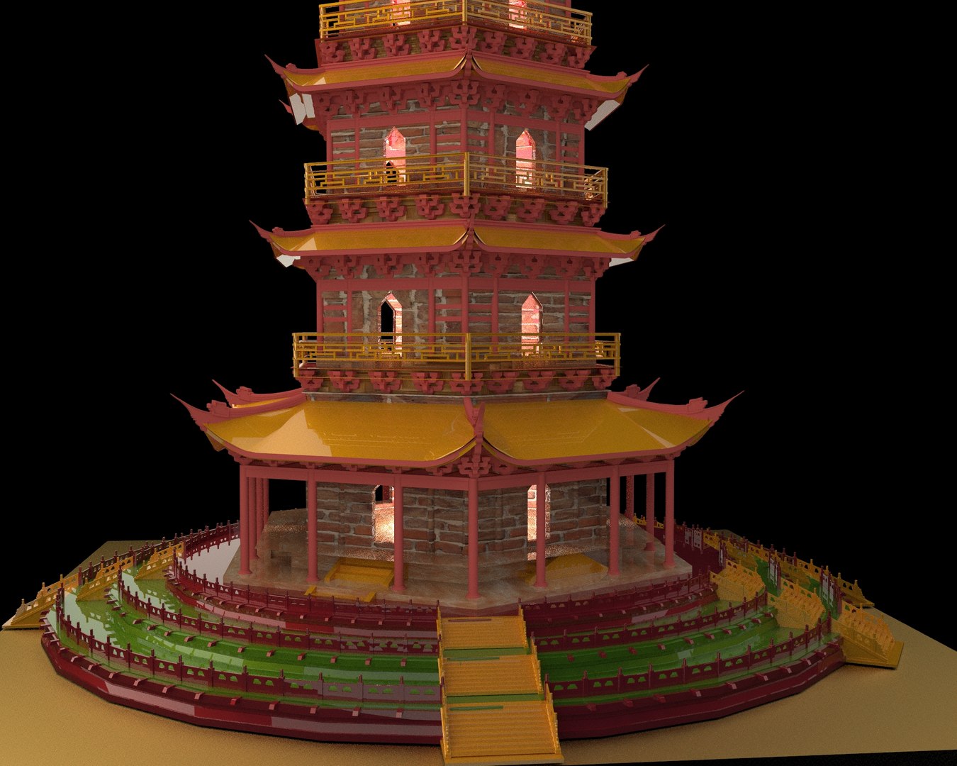 3D Chinese Tower - TurboSquid 2288768