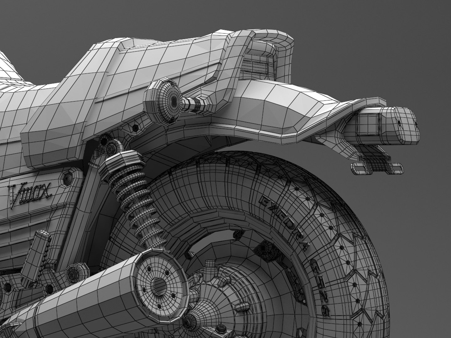 3d Musclebike Yamaha V-max 1200