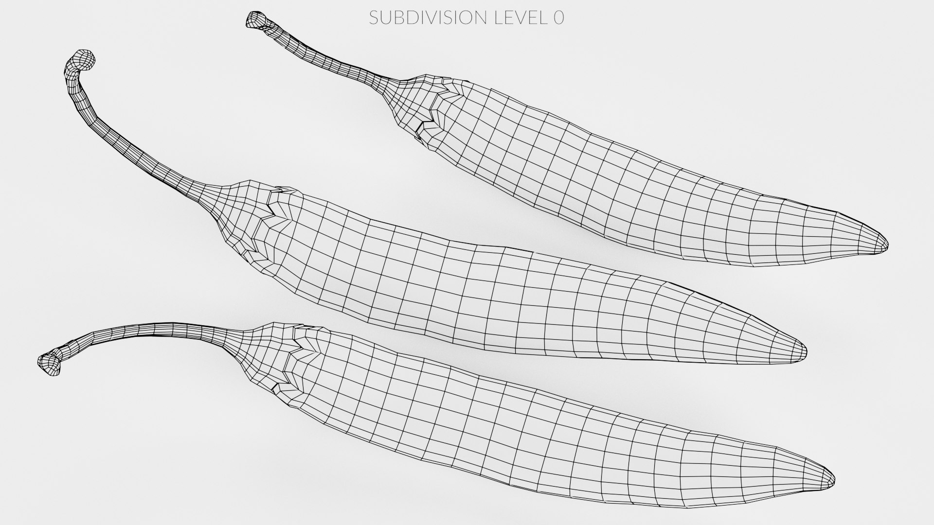 Chilli Peppers 3D Model - TurboSquid 1793968