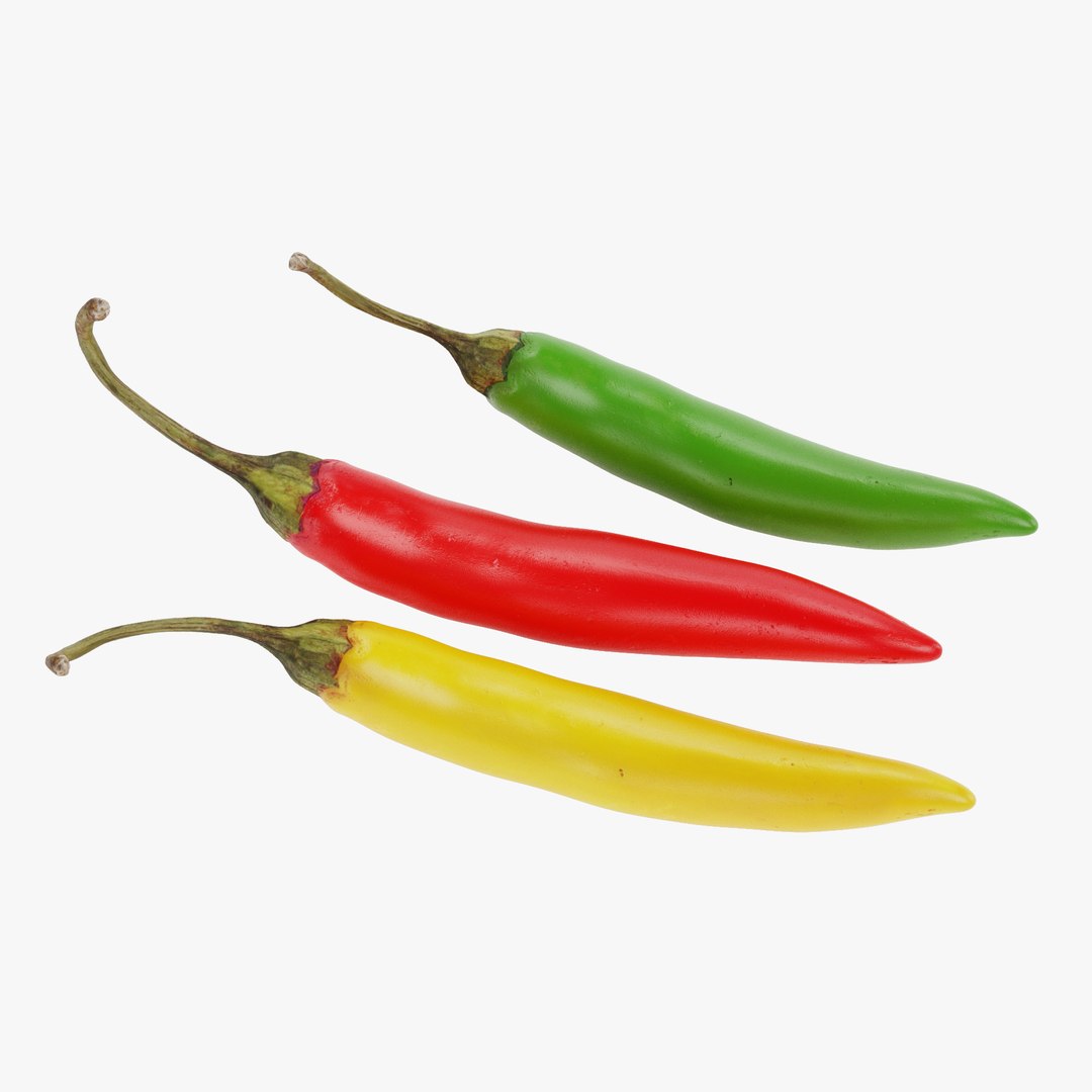 Chilli Peppers 3D Model - TurboSquid 1793968