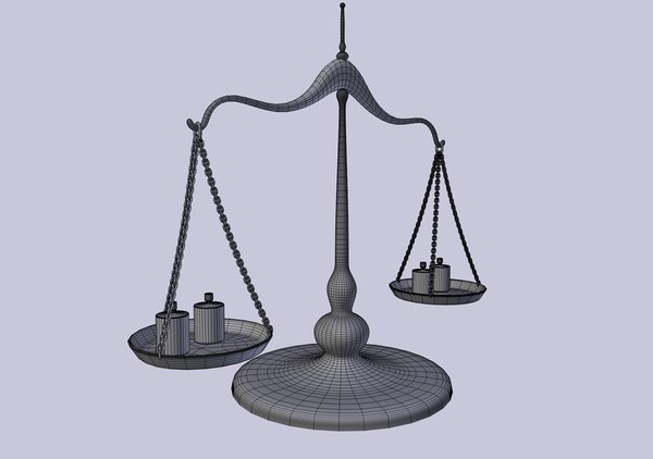 balance scale 3d obj