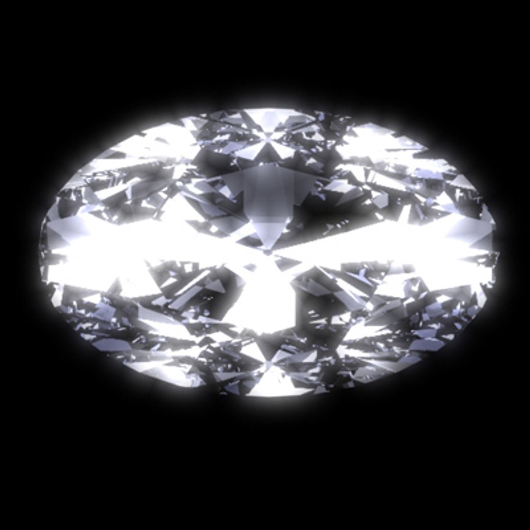 Diamond Oval Brilliant Cut 3d Model
