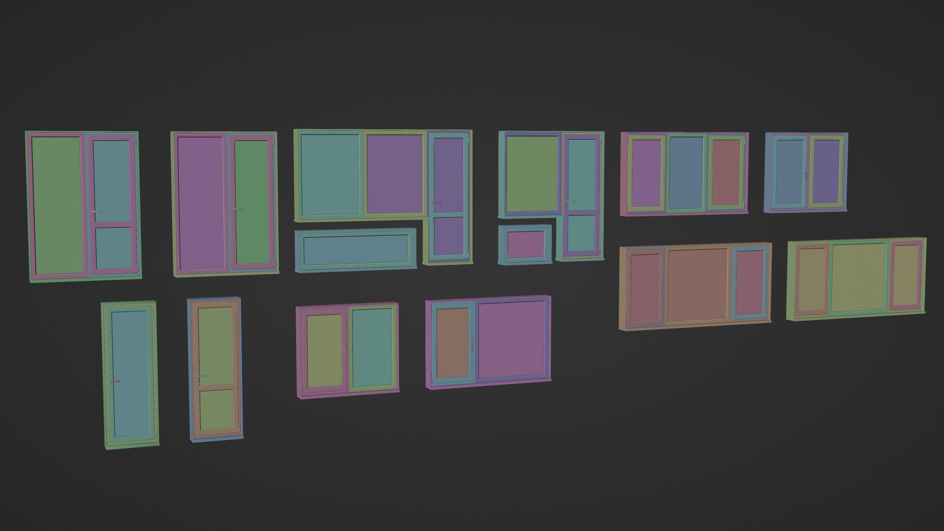 3D Model Luxury Window Collection Style 1 - TurboSquid 2127243