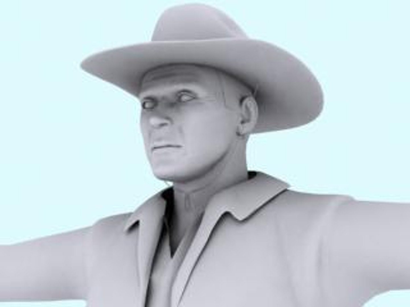 3d Model Of Hi Res Cowboy Character