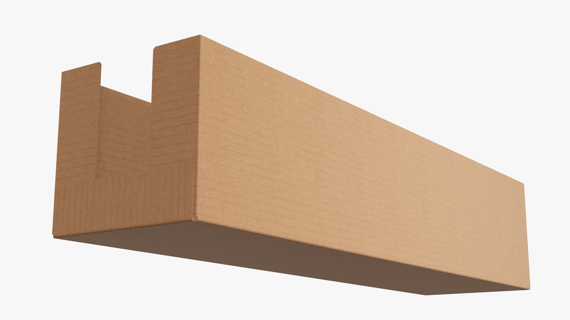 Cardboard Long Box 3D Model - TurboSquid 1592904