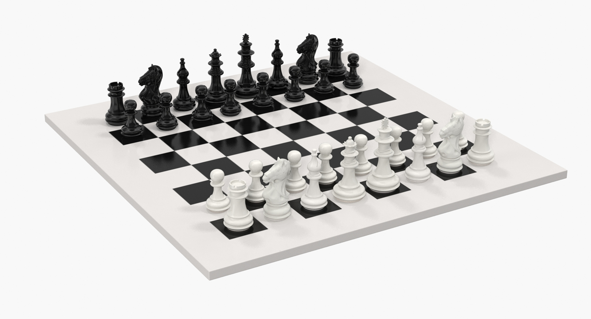 Plastic Chess Pieces Set 3D Model - TurboSquid 1344711