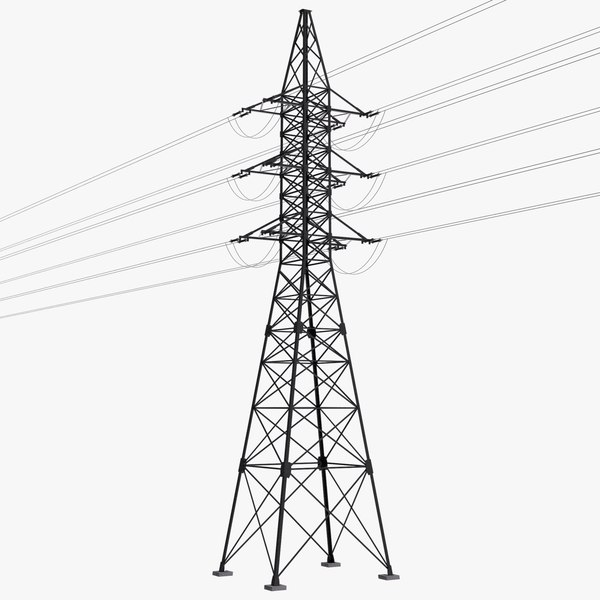 3D Electric Power Tower model - TurboSquid 1819506