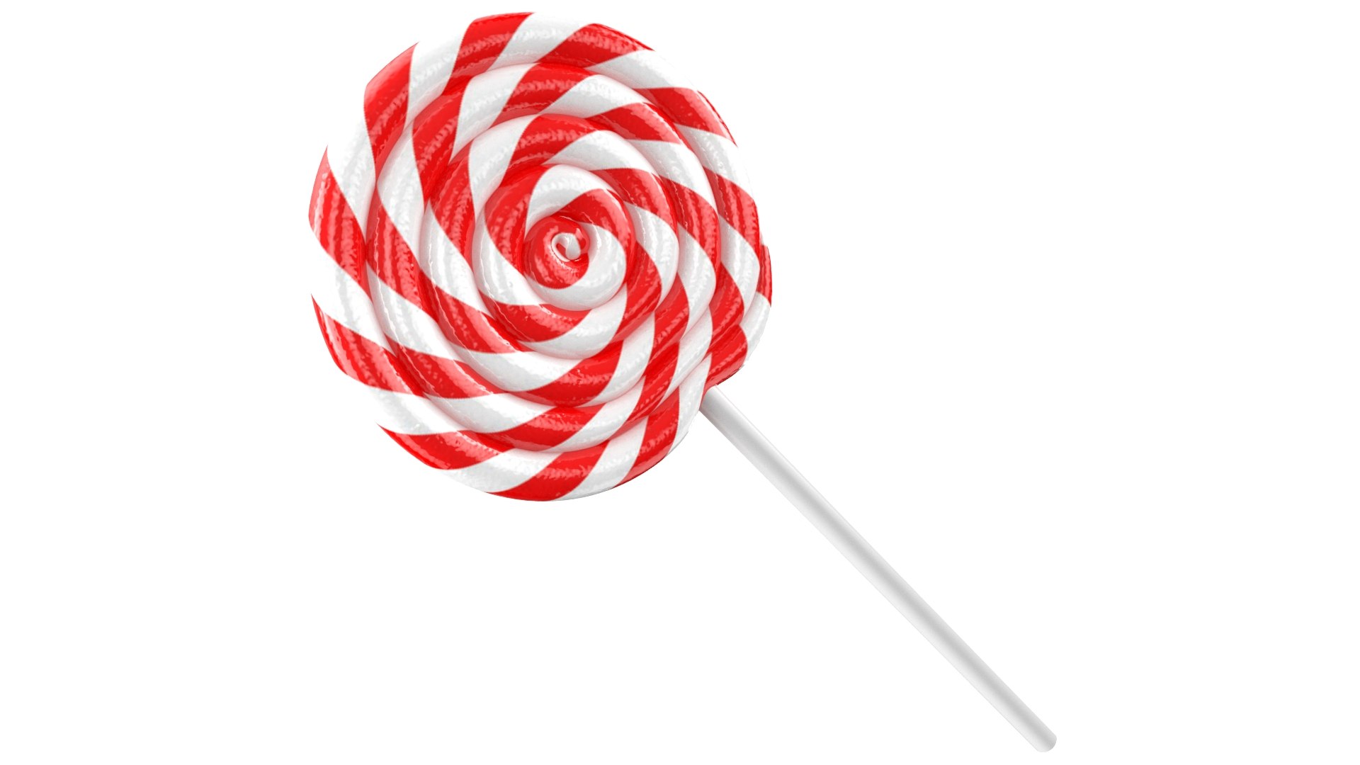 Swirl Lollipop Red And White 3D Model - TurboSquid 1987863