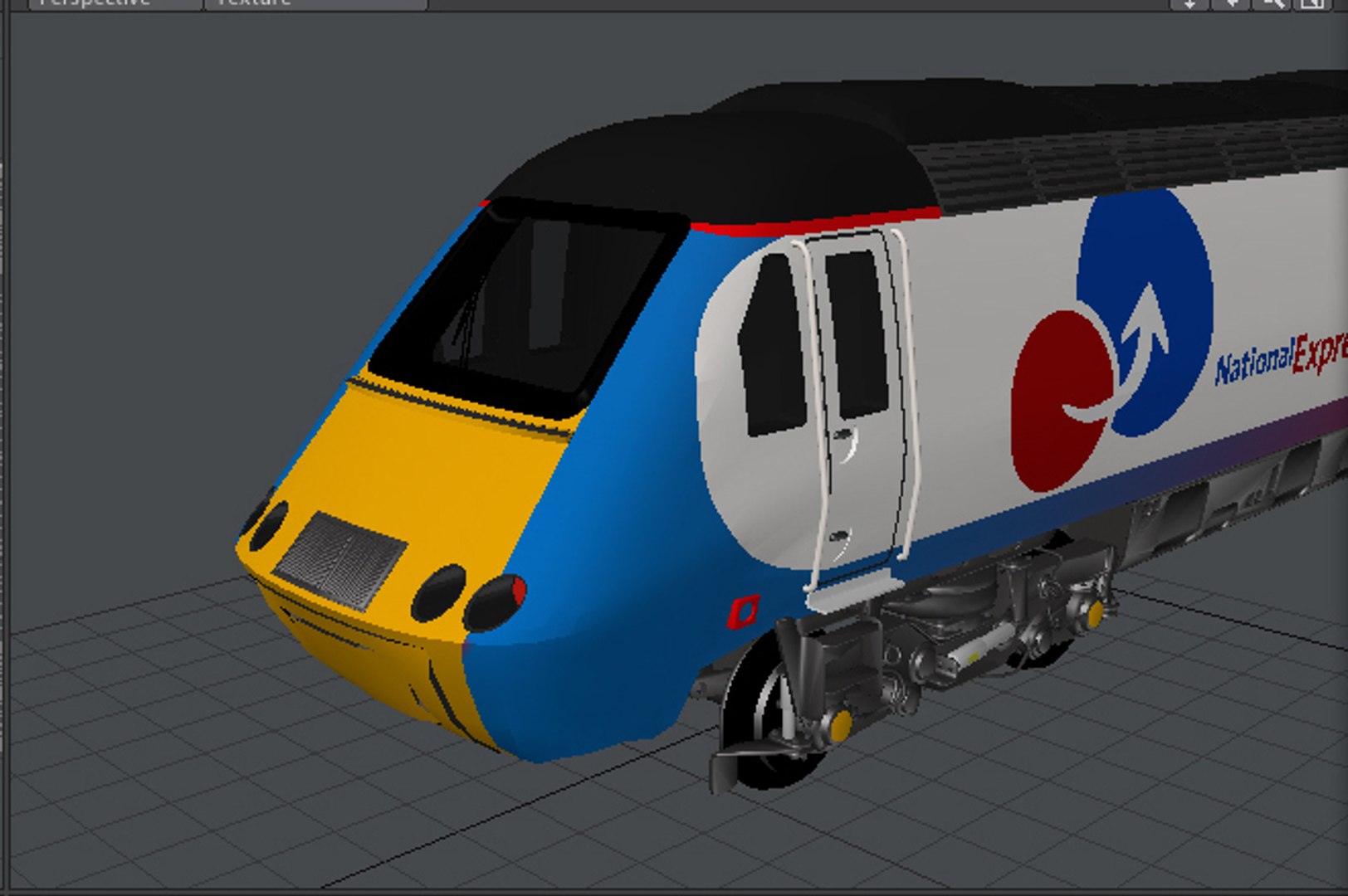 uk passenger train 3d model