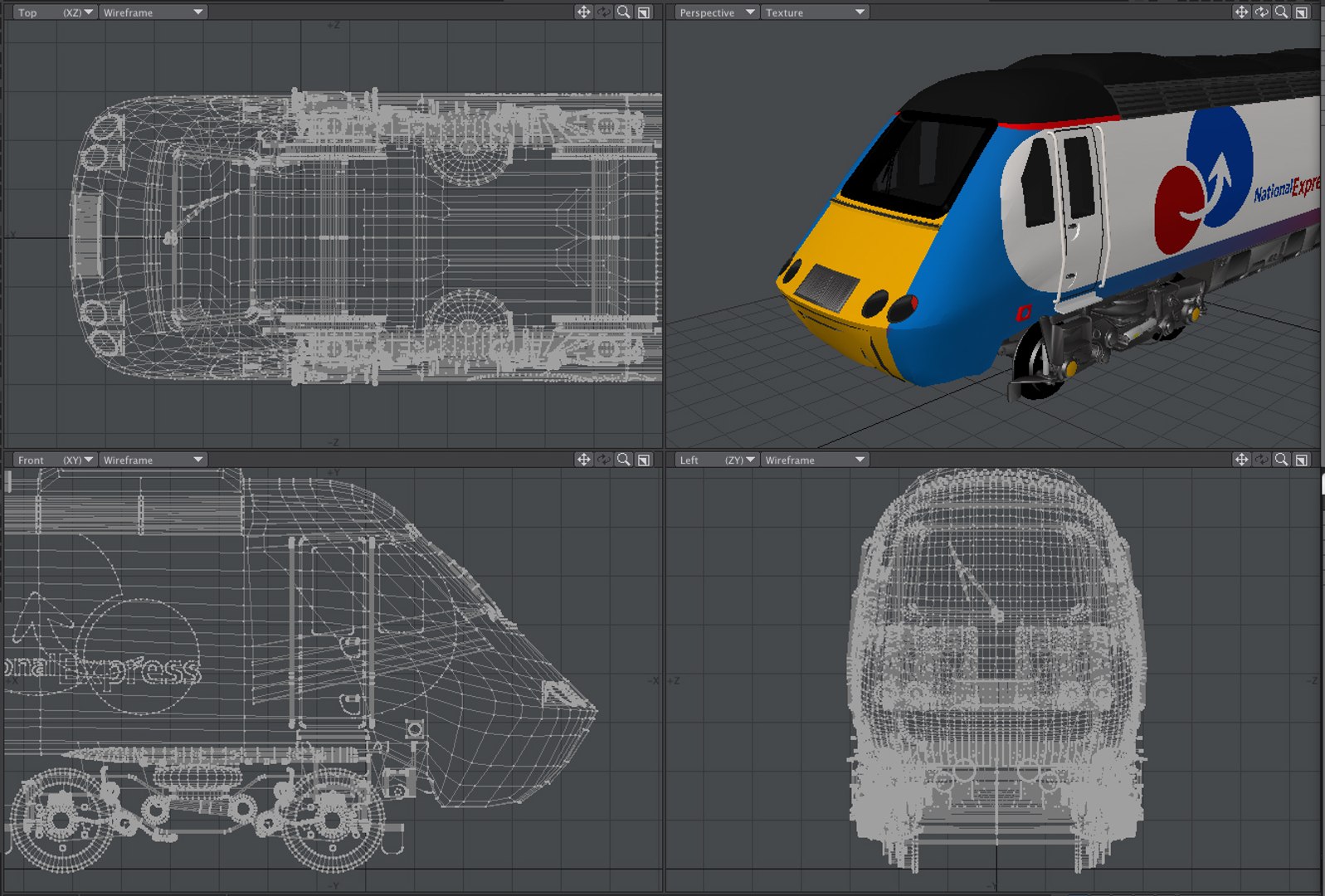 uk passenger train 3d model