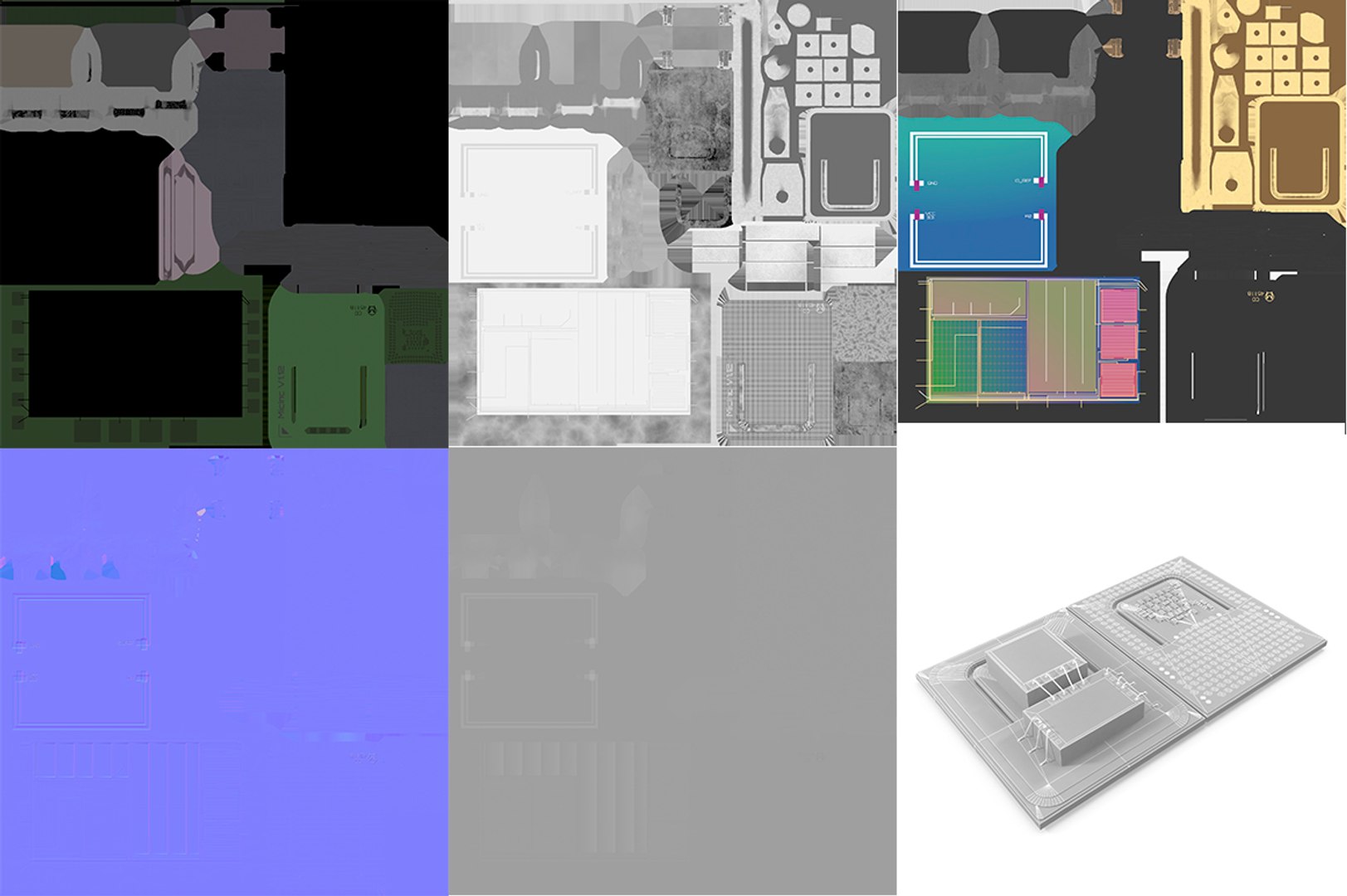 Scalped Microchip 3D Model - TurboSquid 2243274