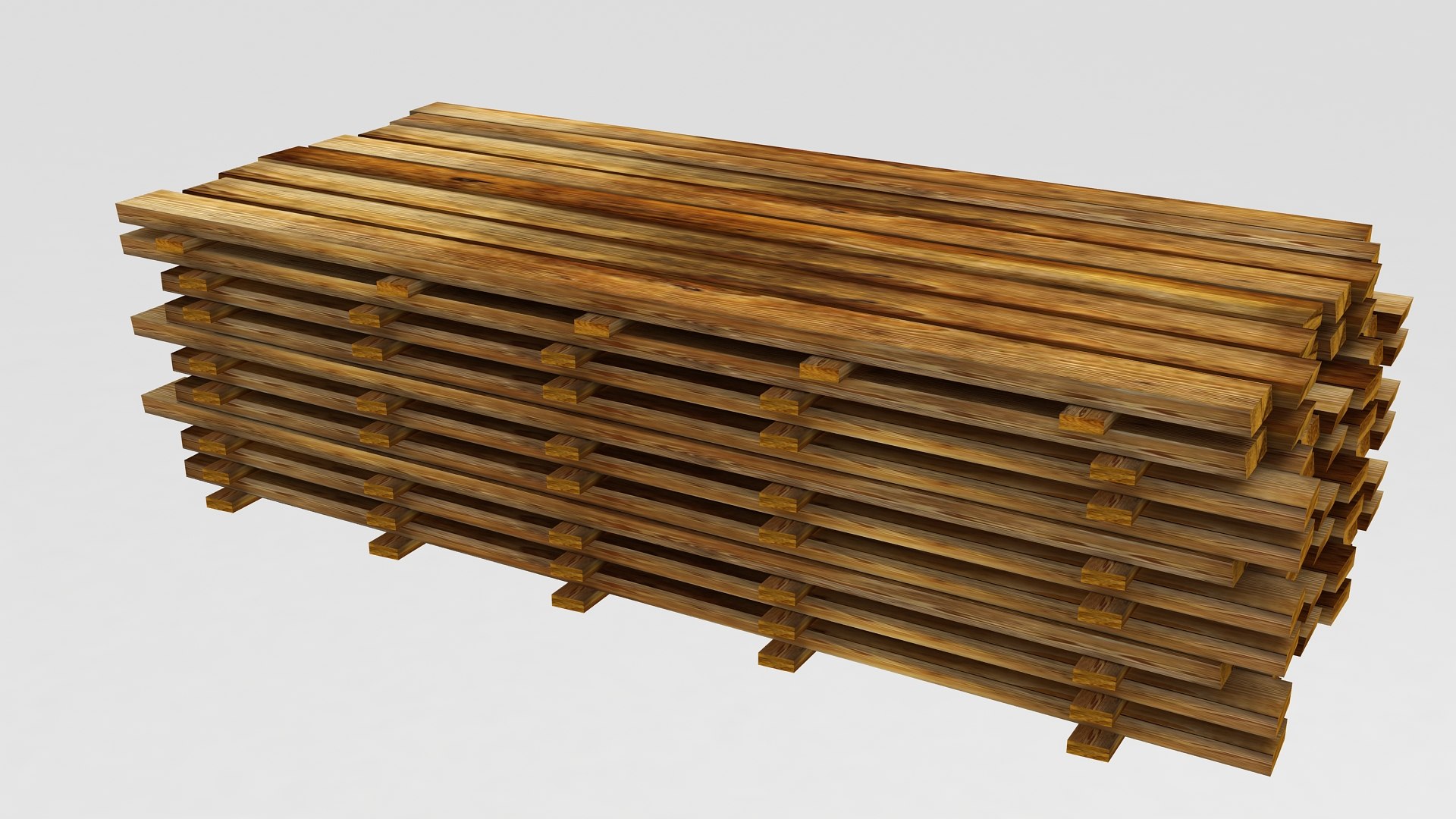 Wooden Boards Stack 3D model - TurboSquid 1959990