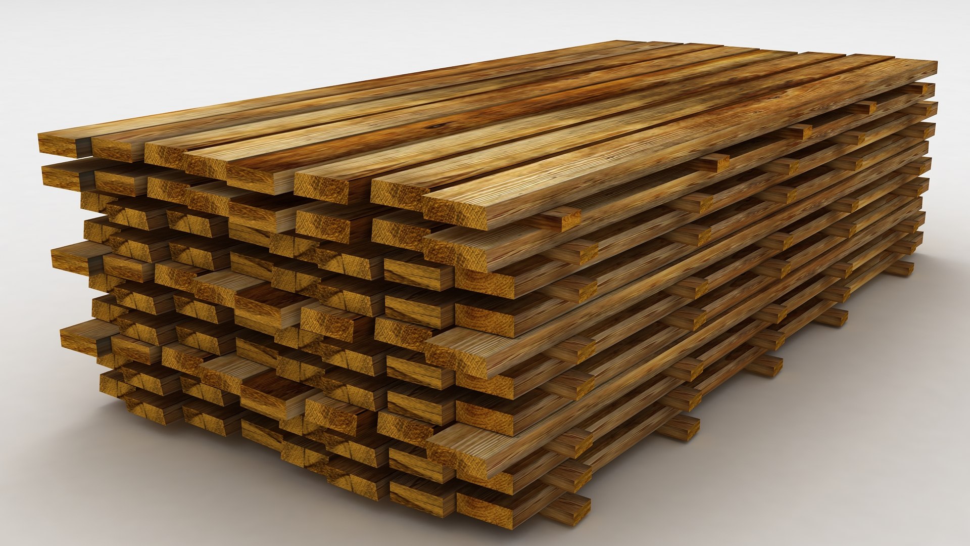 Wooden Boards Stack 3D model - TurboSquid 1959990